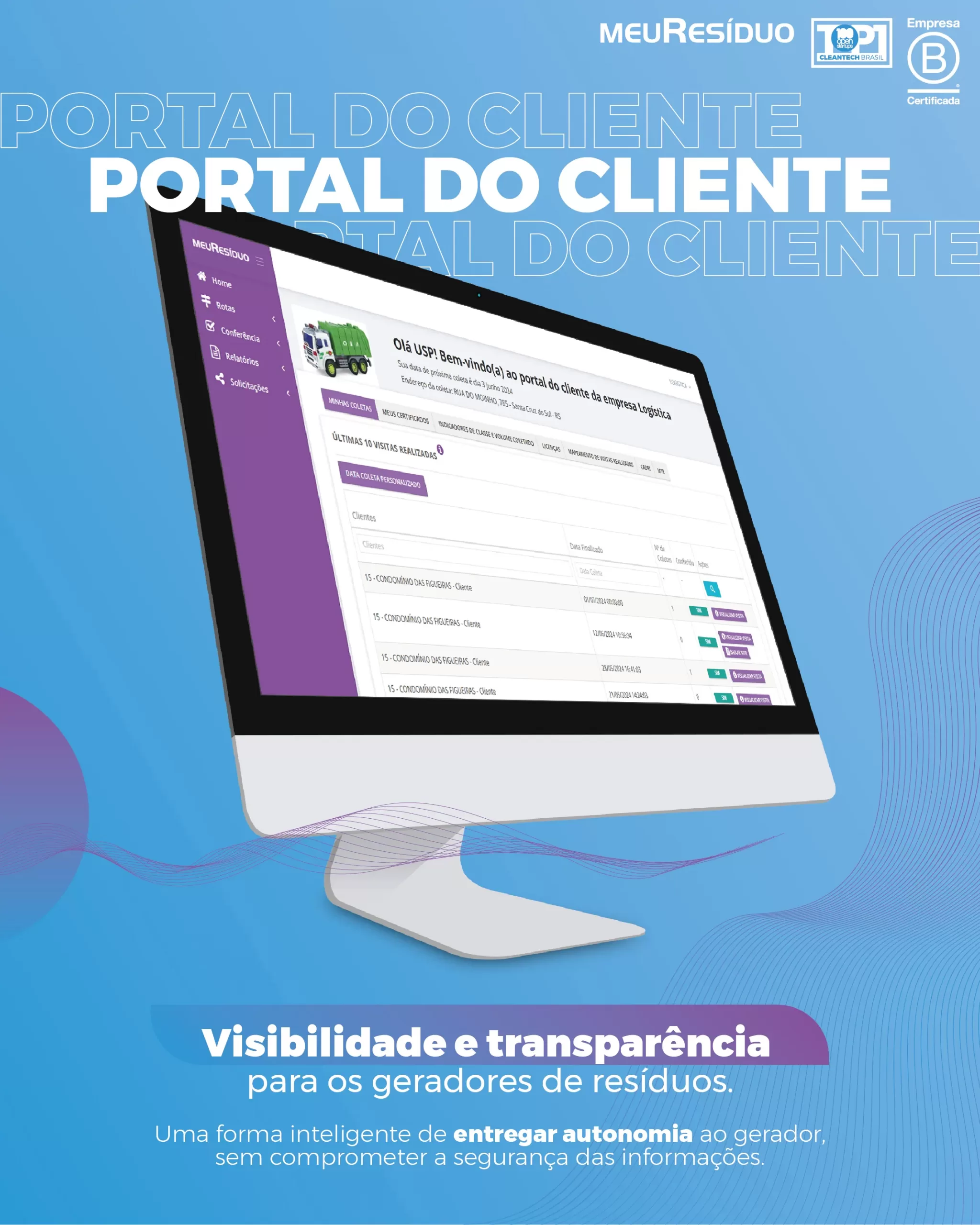 Portal do Cliente meuResíduo: mais autonomia e transparência na gestão de resíduos - meuResíduo